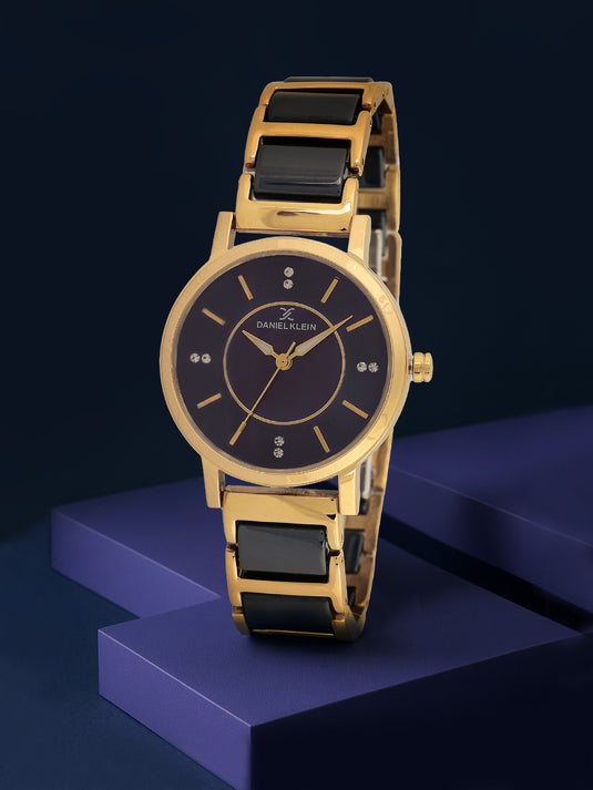 Men Dial & Bracelet Style Straps Analogue Date Aperture Watch DK.1.142 ...