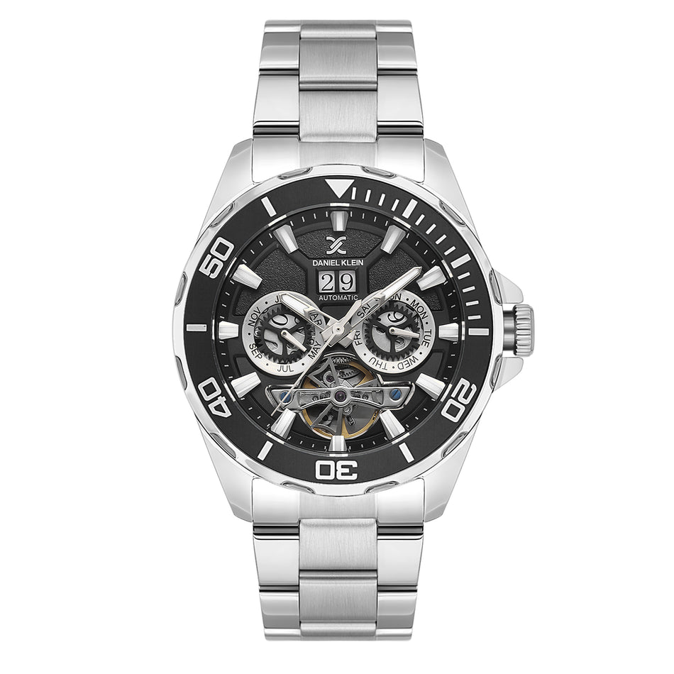 Skeleton Automatic Black Dial Men's Watch – Daniel Klein
