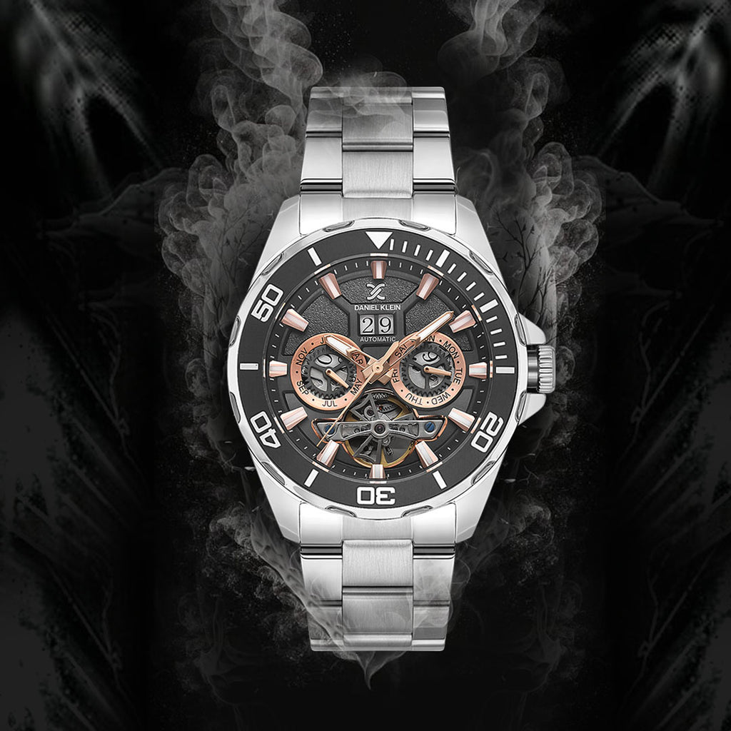 Skeleton Automatic Grey Dial Men's Watch – Daniel Klein