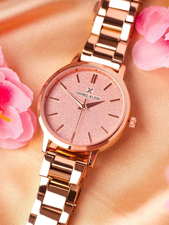 Daniel Klein Premium Women Rose Gold Dial Watch